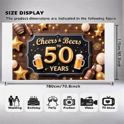 Beer Theme Event Banner Milestone Celebration Birthday