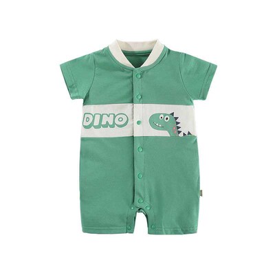 Ins Baby Clothes Summer Short-sleeved Dinosaur Boys Jumpsui