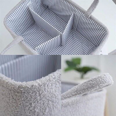 PANGDUBE Plush Diaper Bag for Baby Items Storager Things for