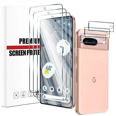 6in1 Tempered Glass For Google Pixel 8 8Pro 7 7A 6A Screen P
