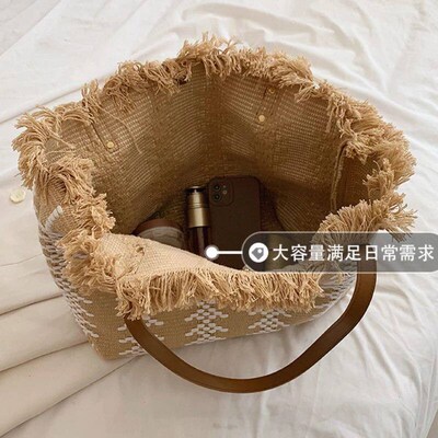GLMAHUA Casual Top-Handle Bags Large Tote Beach Bag Shopping