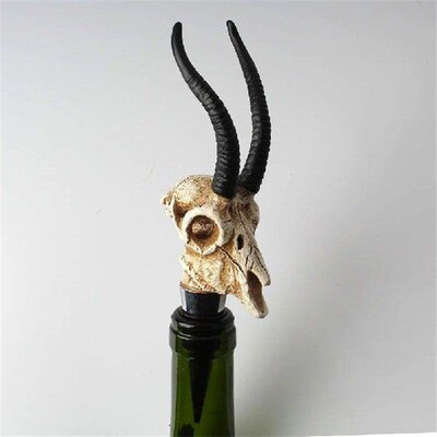 1pc Creative Cork Antelope Horn Skull Cork Bottle Plugs