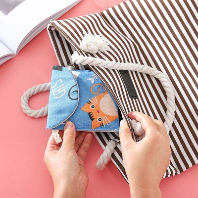 Cute sanitary napkin storage bag large-capacity portable min