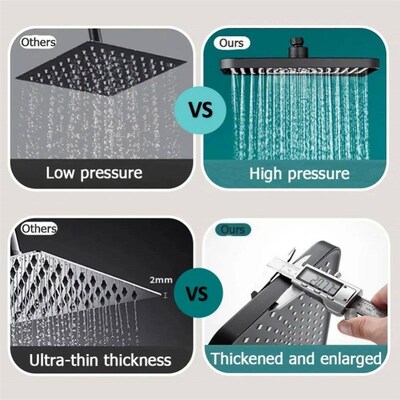 New 12 Inch High Pressure Top Spray Rain Shower Head Larger