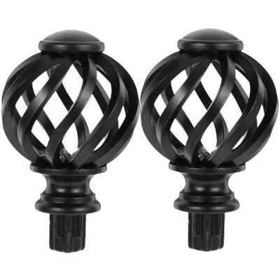 2 Pcs Bird Cage Curtain Rod Pole Ends Window Rods Drapery