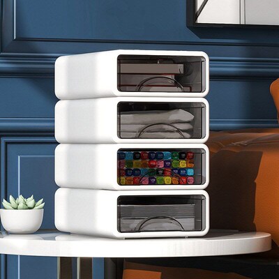 Plastic Box Desktop Organizer Drawer Makeup Storage Box Stac