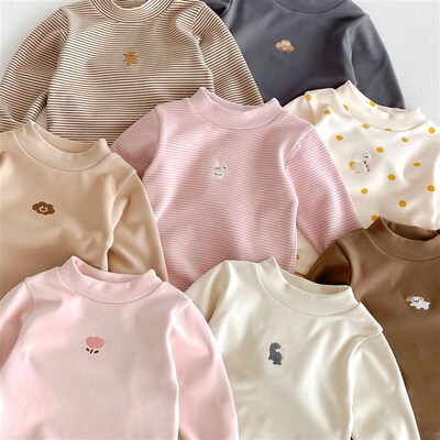 Childrens Velvet Bottoming Shirt 0-5 Years Old South Korea