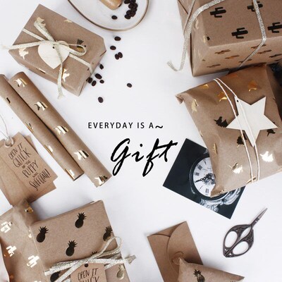 kraft gift warpping paper waterproof flowerpaper gift wrappe