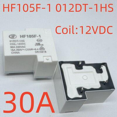 全新 4脚 30A 继电器 HF105F-1 012D/024D/220A-1HS/1HST/F T90A4