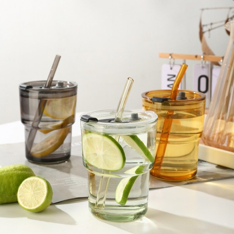 Internet Celebrity Bamboo Cup Ins Style Straw ffee Cup Store