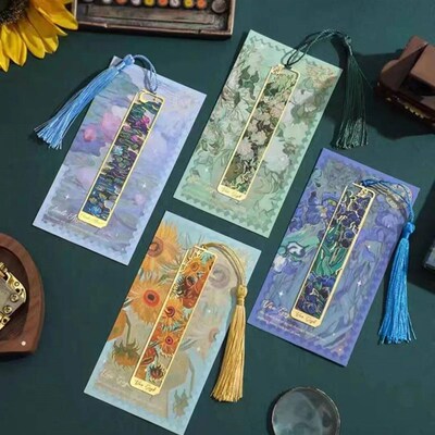 Hollow Flower Metal Bookmark Exquisite Sunflower Lotus Rose