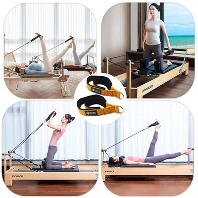 1 Pair Pilates Double Loop Straps for Reformer Feet Fitness