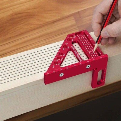 Miter Triangular Ruler Aluminum Alloy Carpenter Square Hole