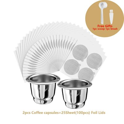 1Set Refill Nespresso Coffee Capsulas Stainless Steel  Refil