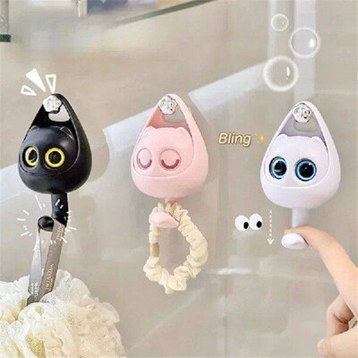 Cartoon Creative Blinking Cat Cute Macaron Punch Free and