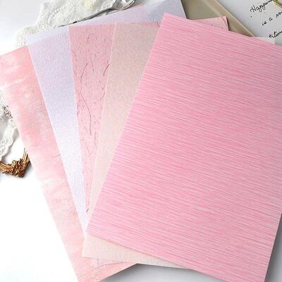 10sheets A5 Sakura Pink Texture Hand Craft  Creation Materia
