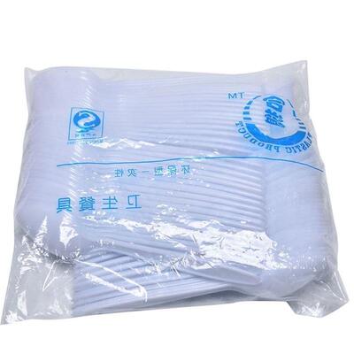 200pcs economical plastic spoon western disposable spoons ta