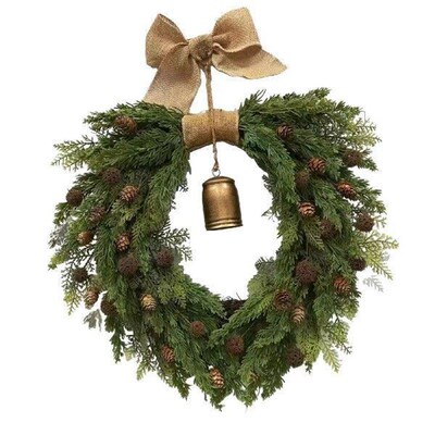 Artificial Wreath Bohemian for Front Door,Wall Hanging