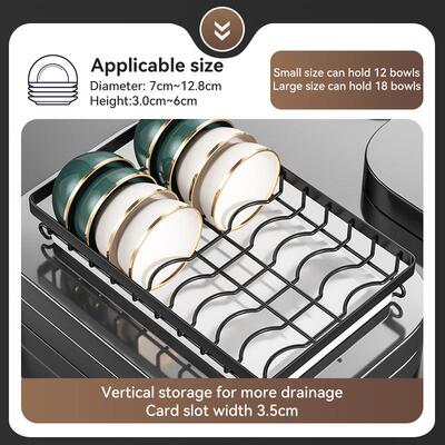 Dish Drying Rack, 3-Tier Dish Drainer Fork & Cup Rack Knife