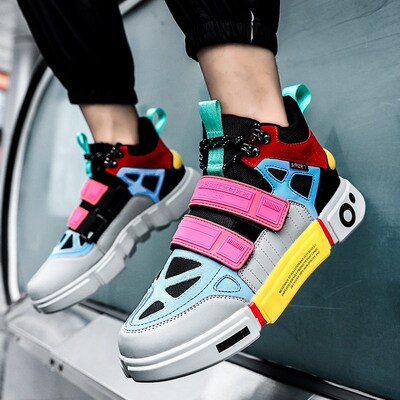 Mens Shoes rendy Orange Color Matching Couples Fashion Wee
