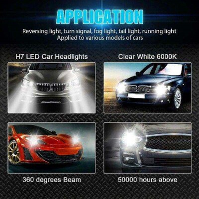 H7 LED Headlight Bulb 12V 24V Car Fog Light Bulb 6000K Auto