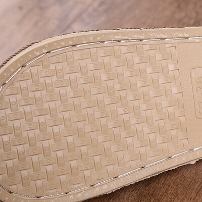Natural Tropical Couple Home Slippers Rattan Straw Weaving M