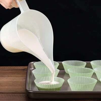 1000ml Tip Mouth Measuring Jug Plastic Graduated Surface Cup