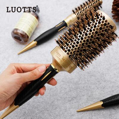 Ceramic Curly Hair Roller Comb Style Professional Comb Brush