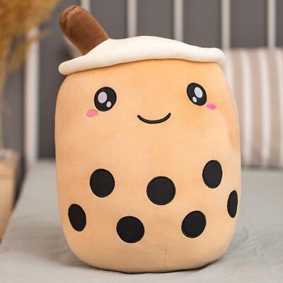 Cute and Creative Simple Pearl Milk Tea Pillow Girl Sleepin