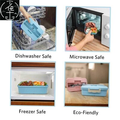 Bento Box Eco-Friendly Lunch Box Food Container Wheat Straw