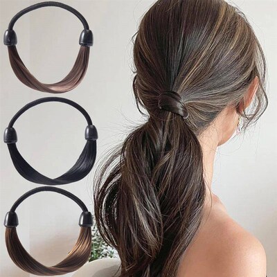 Rubber Band Made Of Hair Rope Simulation Wig Head Rope Fashi