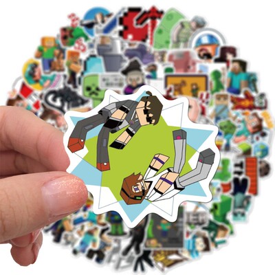 100pcs adventure game minecraft graffiti stickers mobile
