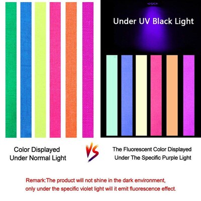 UV Glow Tape Neon Party ters Glow in the Dark Black Light Re