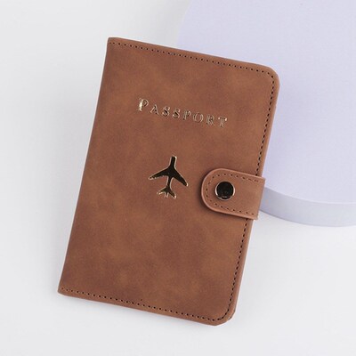 Leather Passport Holder Covers Case Waterproof Travel Credit