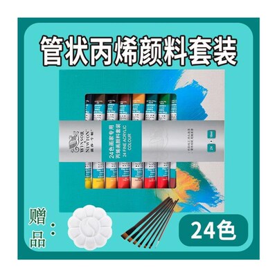 windsor newton24色acrylic colour paint set亚克力丙烯颜料套装