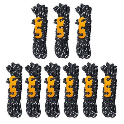 8PCS 3mm Outdoor Tent Guy Ropes Camping Canopy Cord 13ft