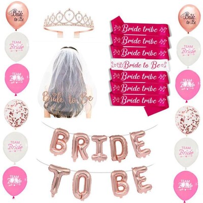 Bridal Shower Decoration Set Bachelorette Party Bride to Be