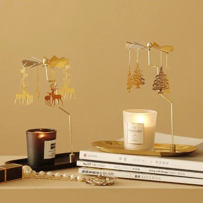 Luxury Decoration Pillar Candle Holder Menorah Ornament Vint