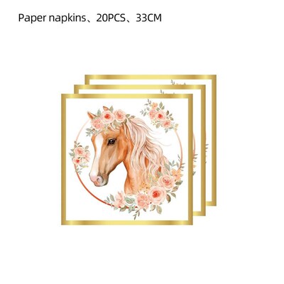 Three Ratels K94 Floral Pink Horse Horses  Vinyl Mural art