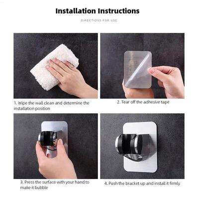 Universal Showerhead Holder Wall Mounted Punch Free Househol