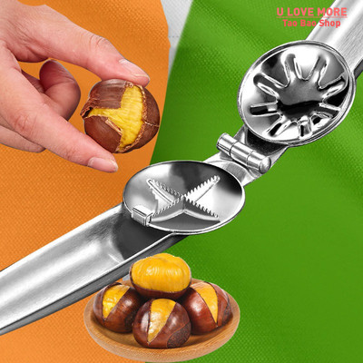 Stainless Steel Chestnuts Clip Walnut Pliers Nut Cutter Mach
