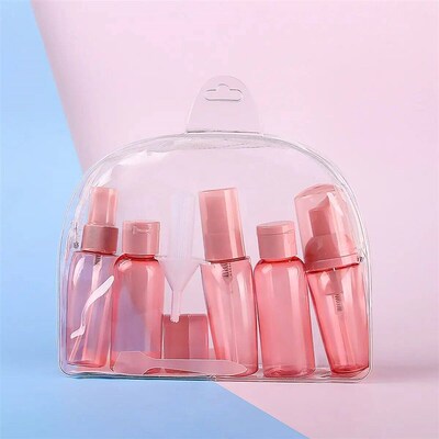 10pcs Travel Bottles Toiletry Kit Leak Proof Portable Set, R