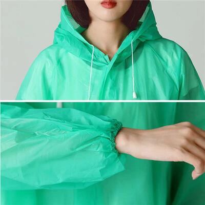1PC Adult Waterproof Raincoat Reuseable EVA Rain Poncho For