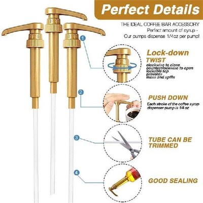 10PCS Coffee Milk Tea Dispenser Syrup Pump Liquid Dispenser