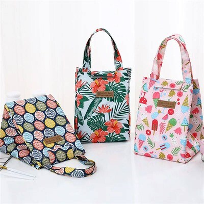 Inulated Thermal Cooler Bag Lunch bag Food Drink Storage Lea