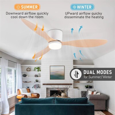 Ceiling Fan with LED Light DC motor 52 inch Large Air Volume