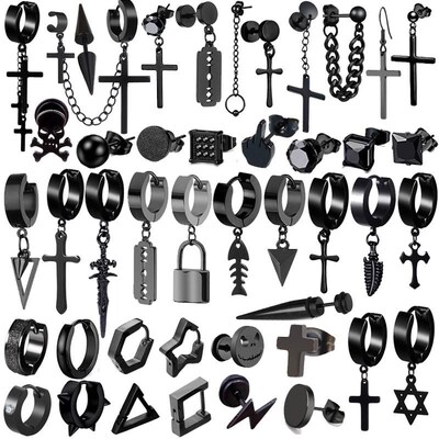 l Piercing Earring For Women Men Punk Gothic Barbell Earring