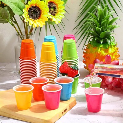 50Pc/Bag Mini Party Shot Cups Plastic Random Colors Disposab
