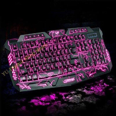 96BA Crack Pattern LED Illuminated Tricolor Backlight
