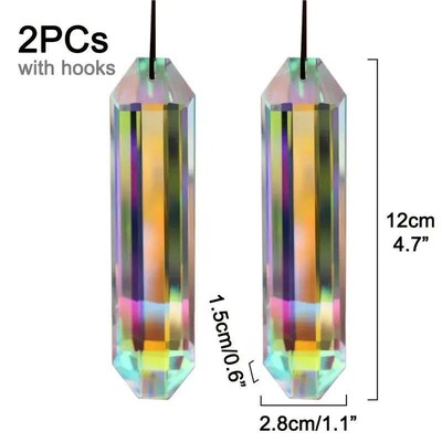 2 pcs sun catcher window prism pendant, Crystal rainbow manu